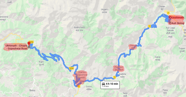 Auli Joshimath To Chopta - How To Reach Chopta From Auli Joshimath By ...